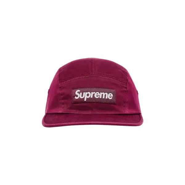 Supreme Washed Chino Twill Camp Cap - Red