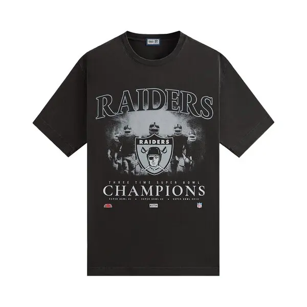 Kith 47 For The Nfl: Raiders Vintage Tee - Black