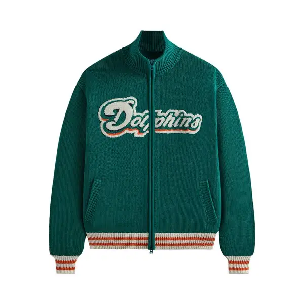 Kith 47 For The Nfl: Dolphins Wyona Full Zip Sweater - Green