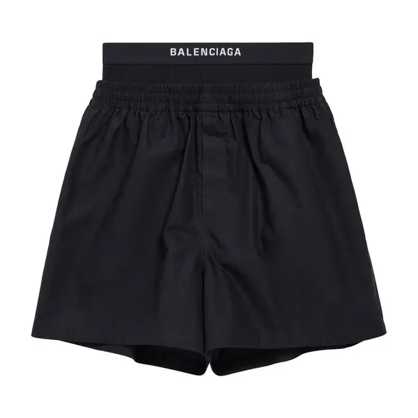 Balenciaga Hybrid Boxer Shorts - Black