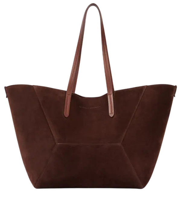 Brunello Cucinelli Bc Duo Large Suede Tote - Brown