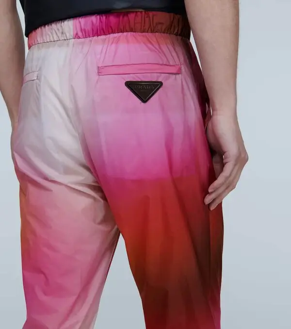 Prada Printed Technical Pants - Pink