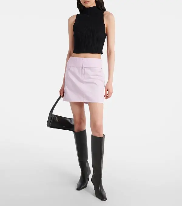 COURREGES Ribbed Cotton And Wool Tank Top