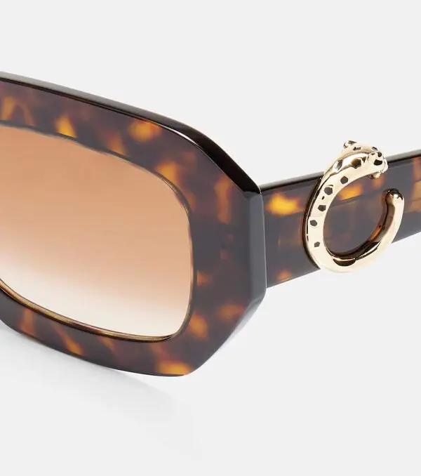 Cartier Panthère De Square Sunglasses - Brown