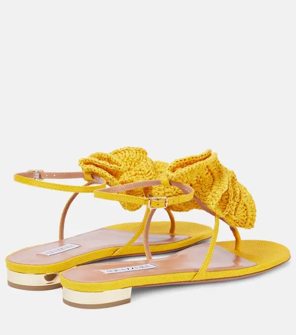 AQUAZZURA Noches Tropicales Sandals - Yellow