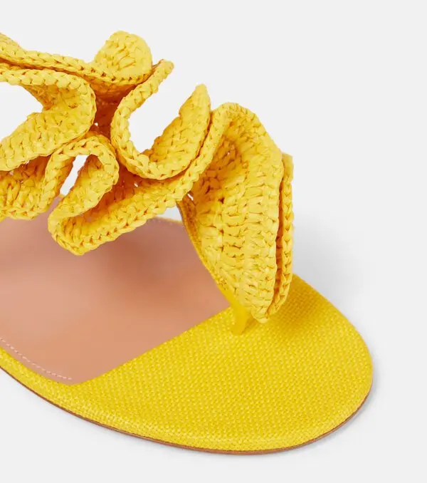AQUAZZURA Noches Tropicales Sandals - Yellow