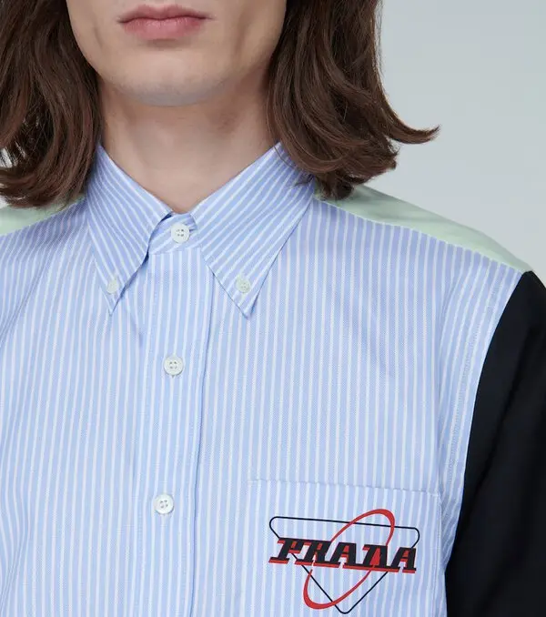 Prada Colorblocked Striped Shirt