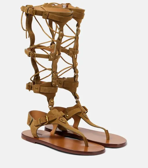 Isabel Marant Nensi Gladiator Sandals - Beige
