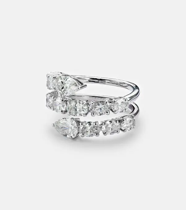 KAMYEN 18kt White Gold Diamond Statement Ring - Metallic
