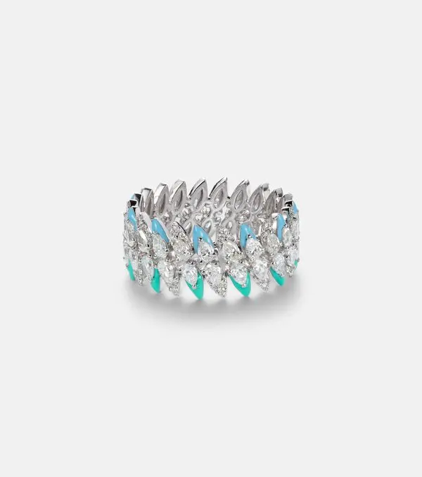 KAMYEN 18kt White Gold Diamond Statement Ring - Silver