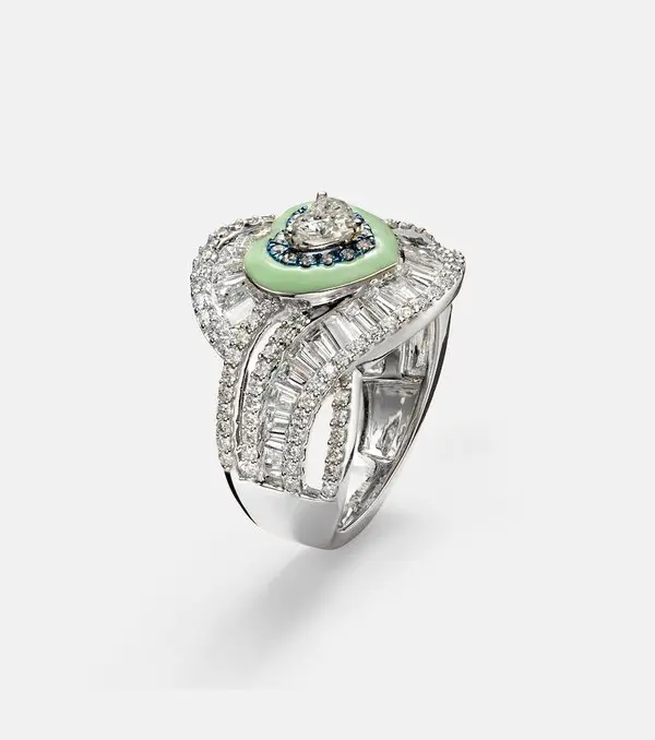 KAMYEN 18kt White Gold Ring With Diamonds - Silver