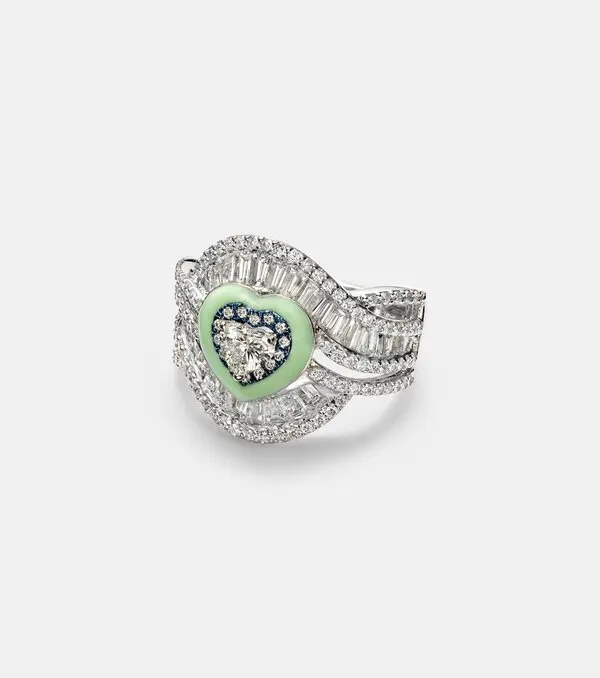 KAMYEN 18kt White Gold Ring With Diamonds - Silver