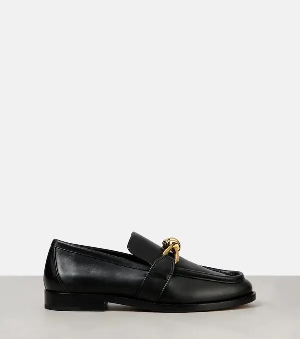 Bottega Veneta Astaire Knot Loafers - Black