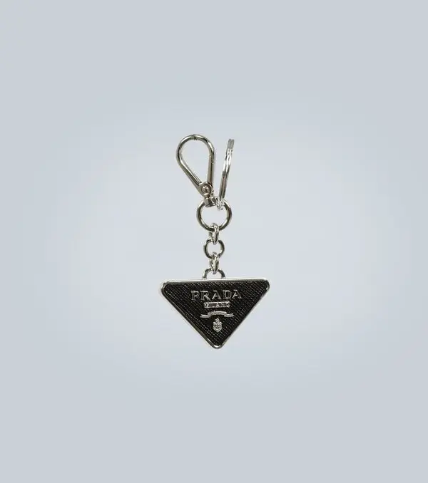 Prada Logo Keyring - Black