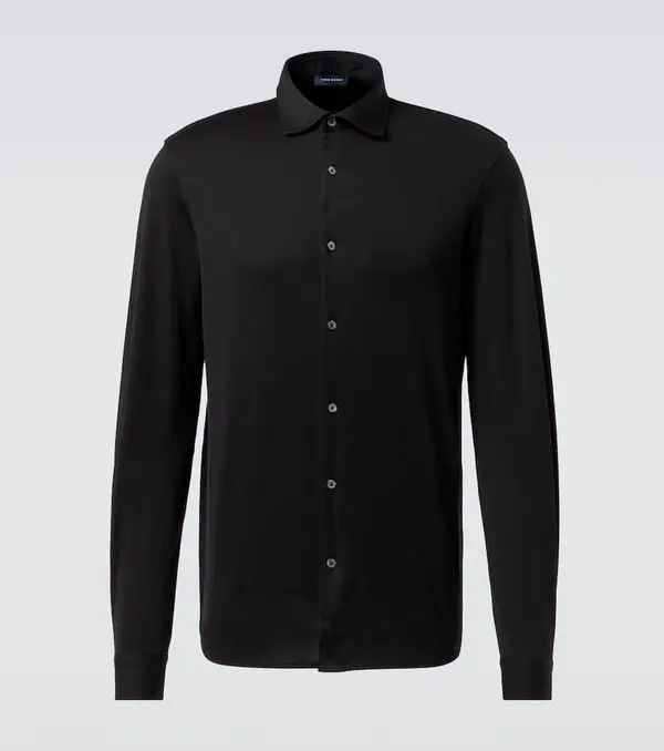 Thom Sweeney Cotton Jersey Shirt - Black