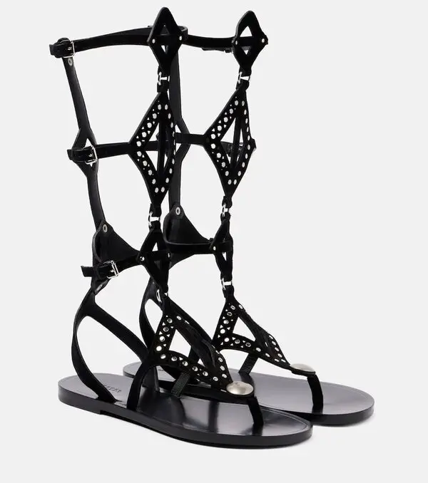 Isabel Marant Boham Cutout Gladiator Sandals - Black