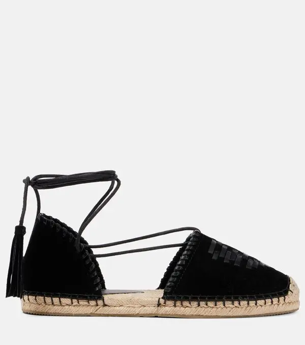 Isabel Marant Étoile Suede Lace-up Espadrilles - Black