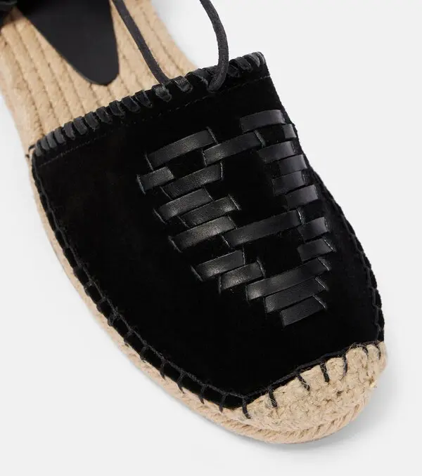 Isabel Marant Étoile Suede Lace-up Espadrilles - Black