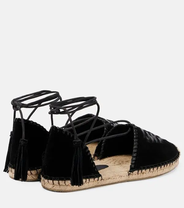 Isabel Marant Étoile Suede Lace-up Espadrilles - Black