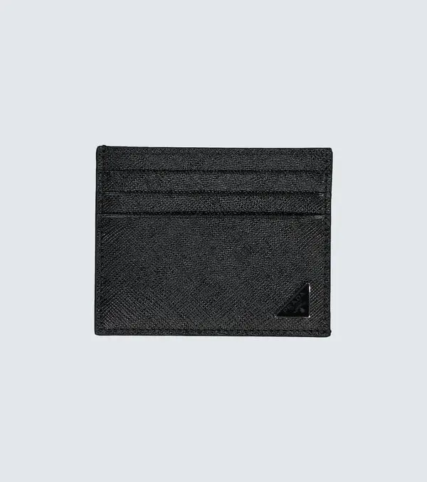 Prada Saffiano Leather Card Holder - Black