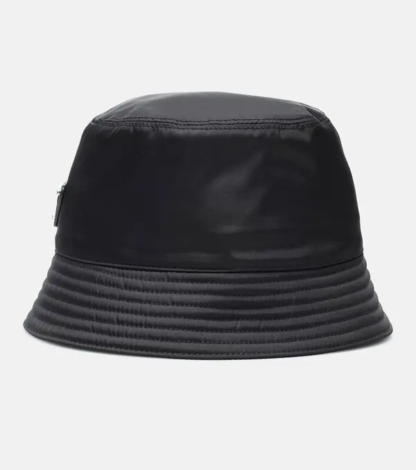 Prada Logo Re-nylon Bucket Hat - Black