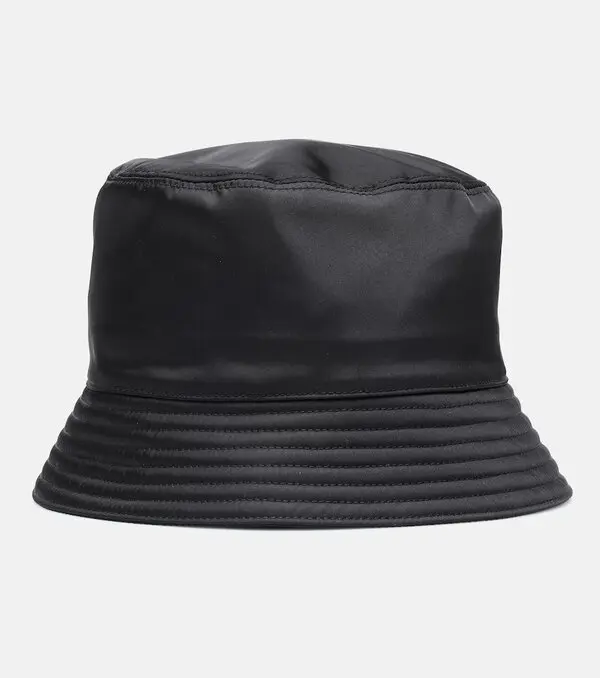 Prada Logo Re-nylon Bucket Hat - Black