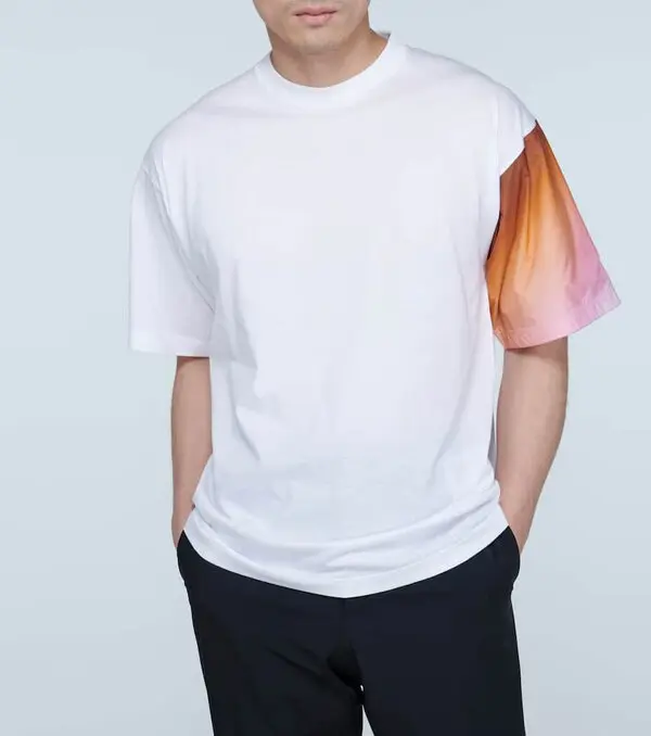 Prada Contrast-sleeve T-shirt