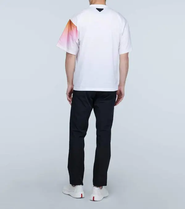Prada Contrast-sleeve T-shirt