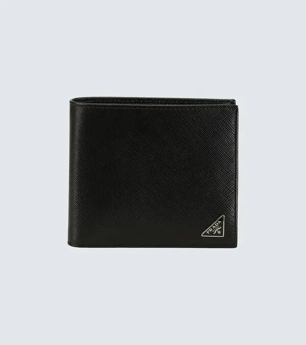 Prada Folded Leather Wallet - Black