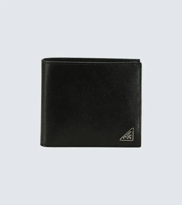 Prada Folded Leather Wallet - Black