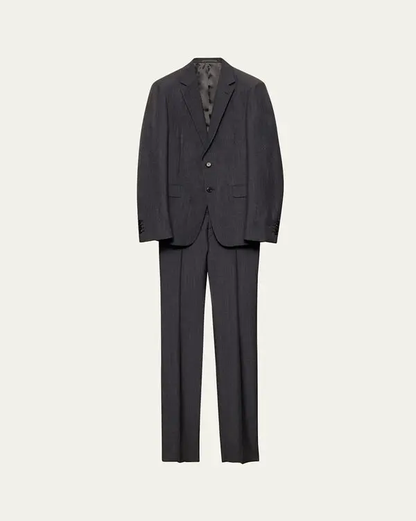 Prada Mohair-wool Solid Suit