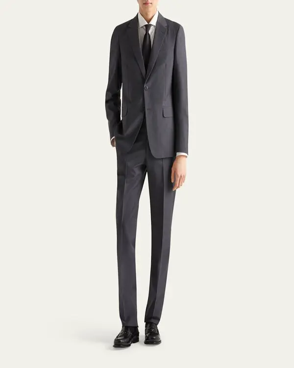 Prada Mohair-wool Solid Suit