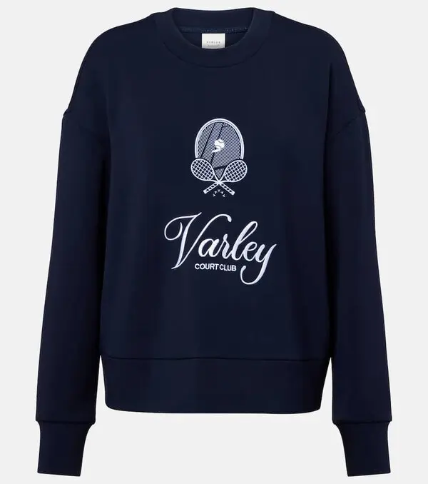 Varley Rasco Logo Jersey Sweatshirt - Blue