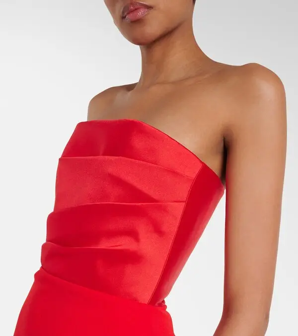 Solace London Afra Satin-trimmed Gown