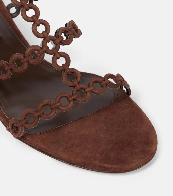AQUAZZURA Infinity Chain 35 Suede Sandals