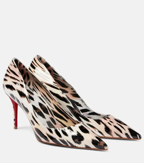 CHRISTIAN LOUBOUTIN Miss Z 80 Printed Leather Pumps - Black