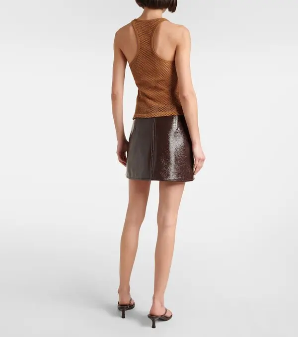 COURREGES Scuba Cotton Mesh Tank Top