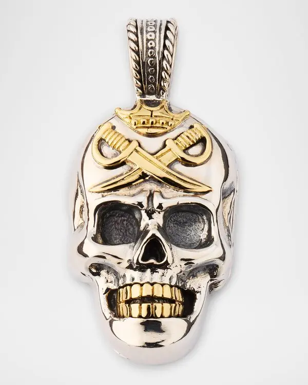 Konstantino Hydra Skull Pendant - Silver