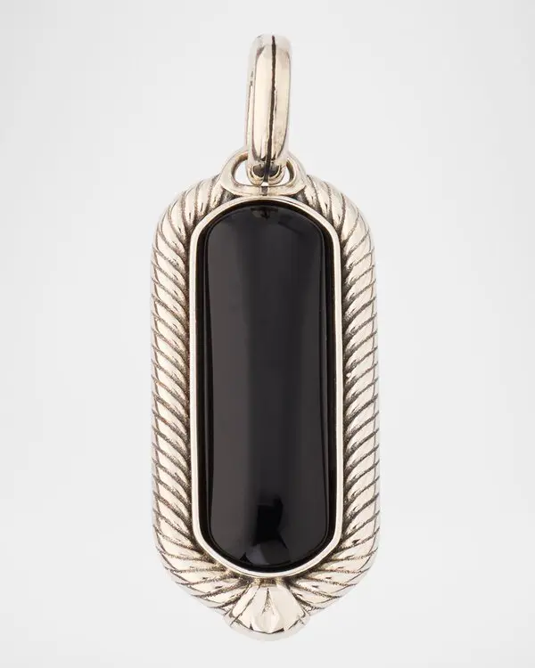 Konstantino Kavos Sterling Silver And Black Pendant - Onyx