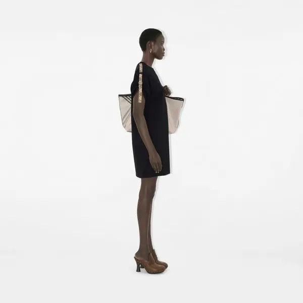 Burberry Check Trim T-shirt Dress