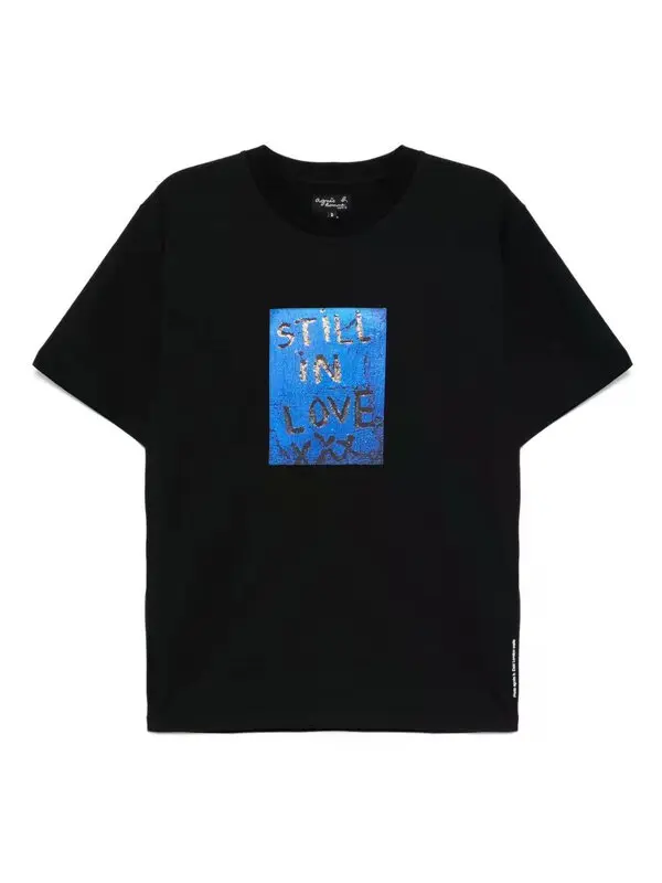AGNES B. Still In Love Screen-print T-shirt
