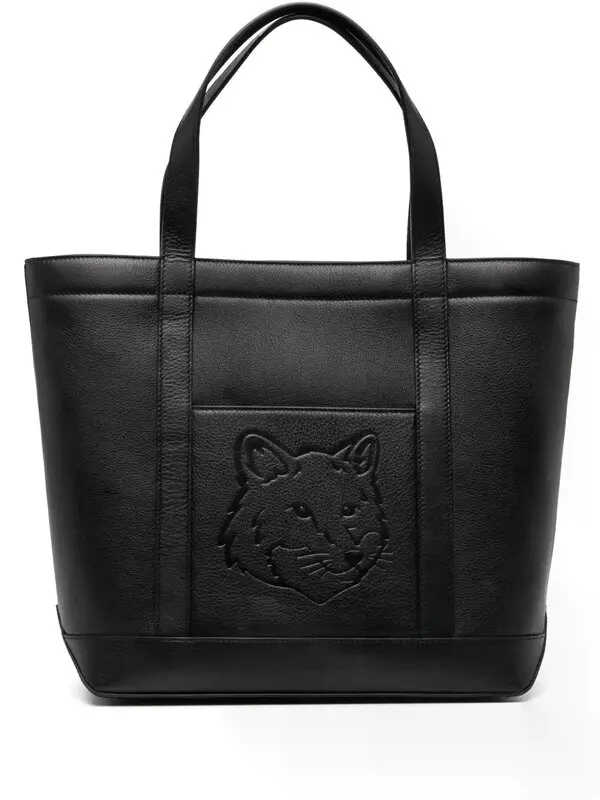 Maison Kitsuné Fox Head Tote Bag - Black