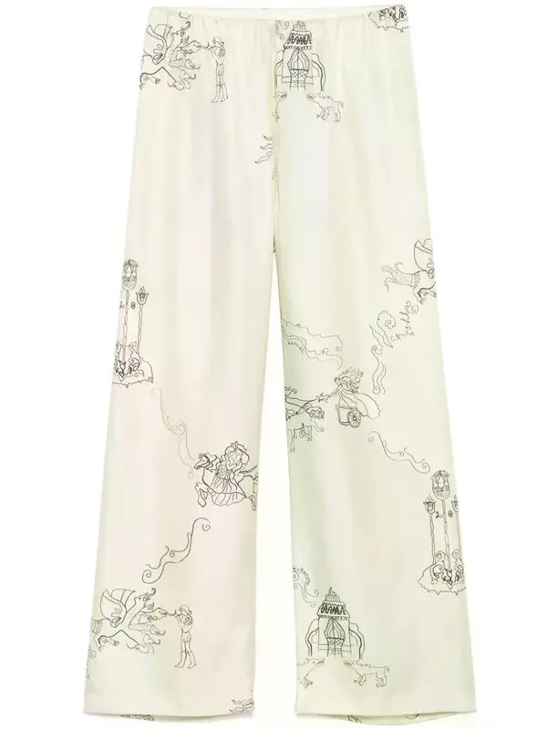 Nanushka Satin Straight Trousers