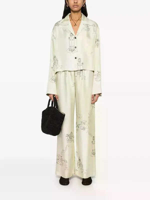Nanushka Satin Straight Trousers