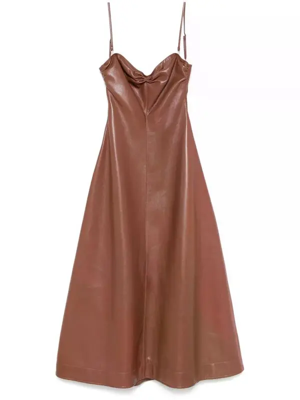 Nanushka Faux-leather Midi Dress