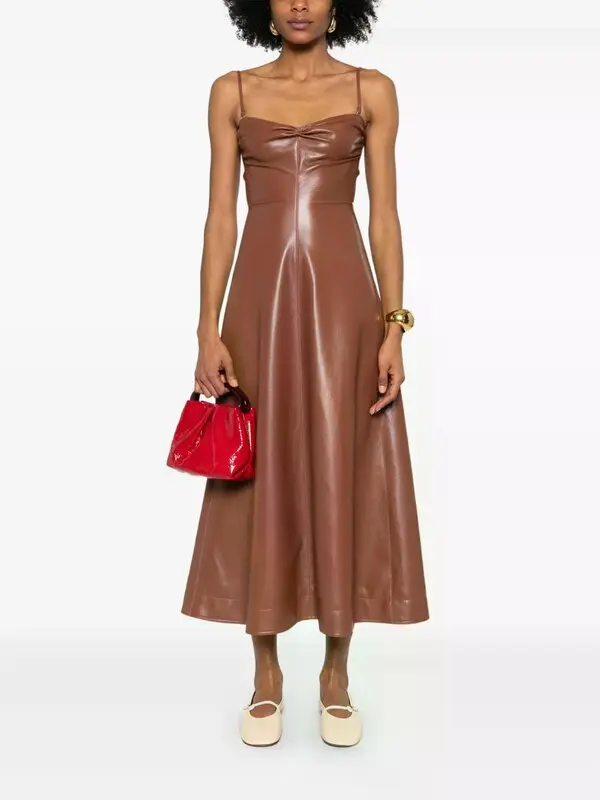 Nanushka Faux-leather Midi Dress