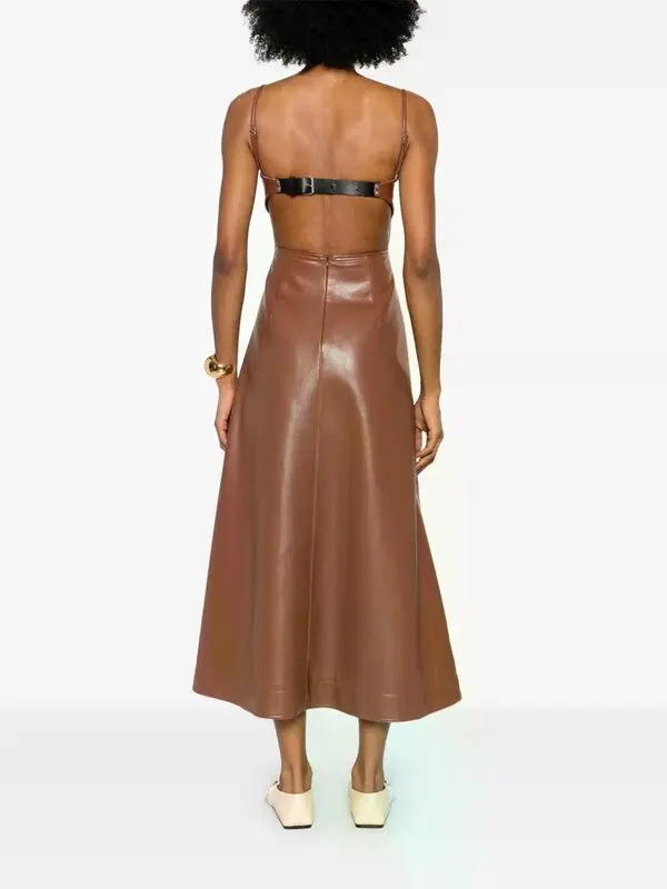 Nanushka Faux-leather Midi Dress