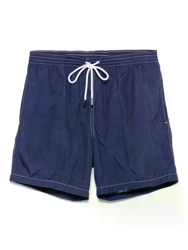BARBA NAPOLI Logo-patch Swim Shorts - Blue