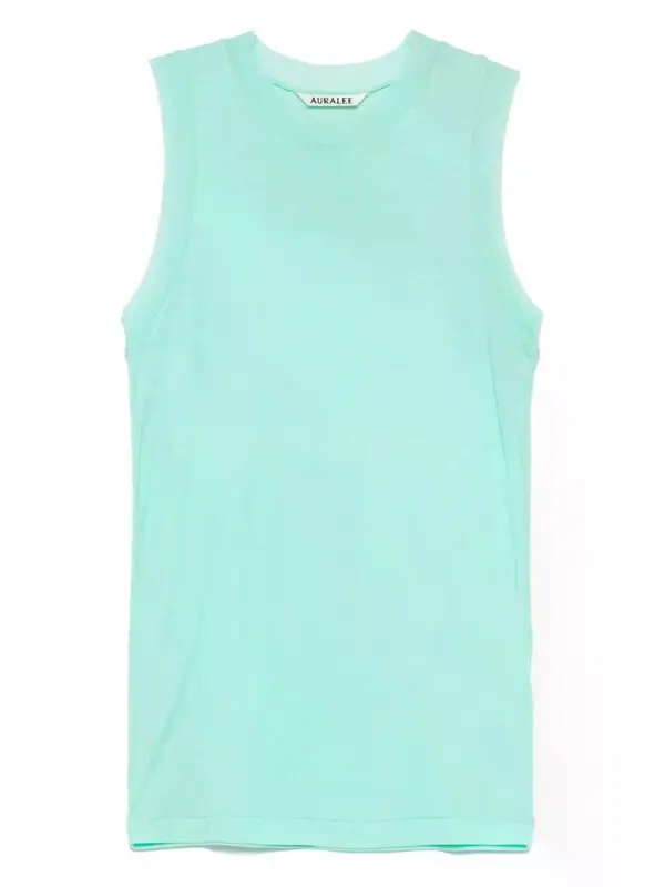 Auralee Ribbed Sheer Tank Top