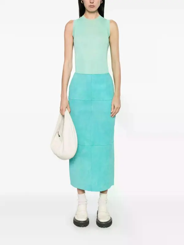 Auralee Ribbed Sheer Tank Top